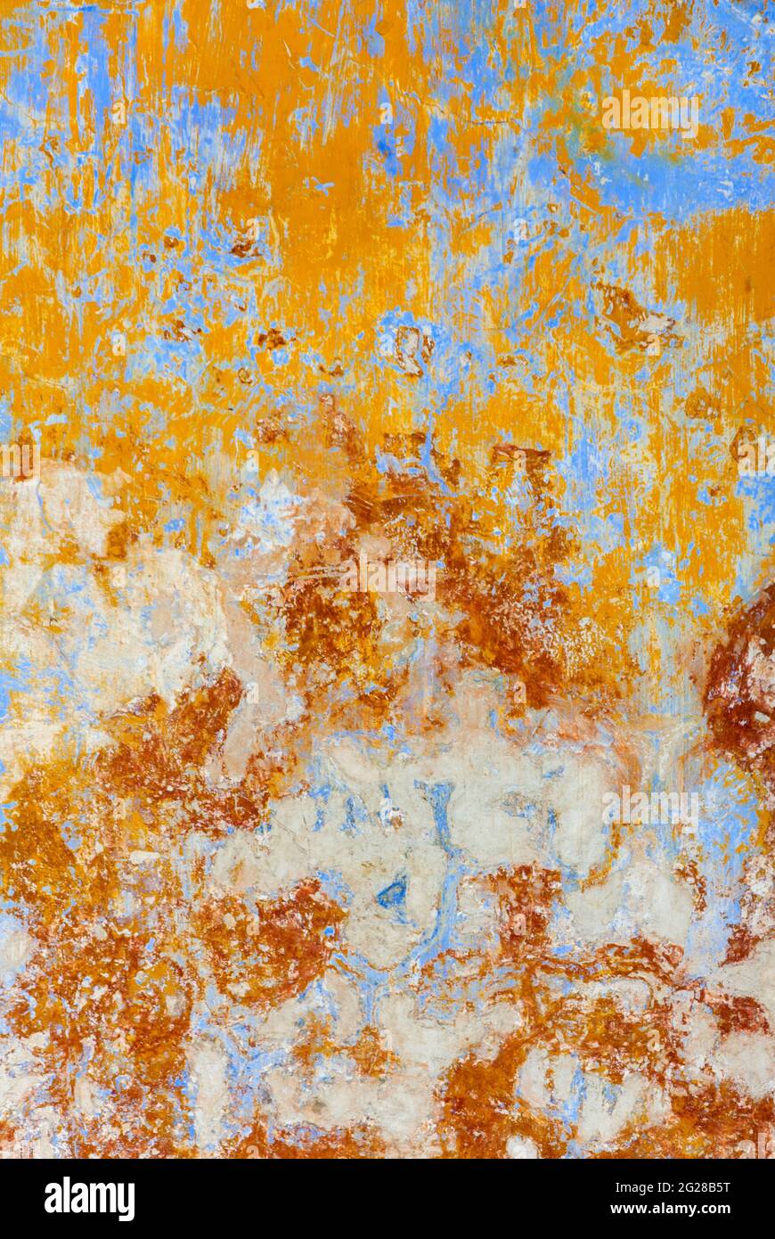 Textures generated in paintings on walls exposed to the elements in the ...