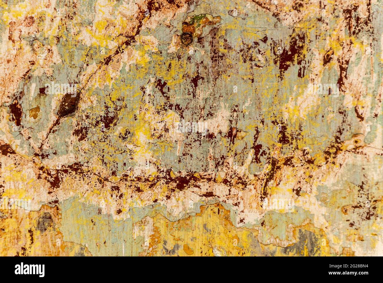 Textures generated in paintings on walls exposed to the elements in the ...
