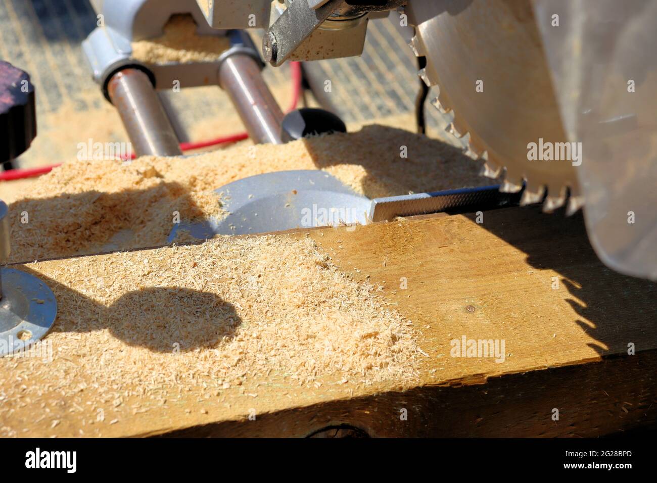 Circular saw and other construction tool in the workplace Stock Photo ...