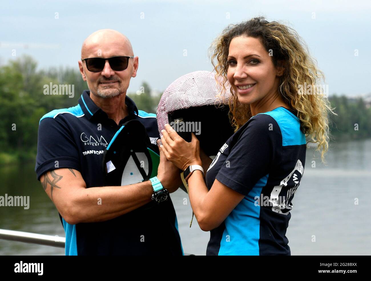 Prague, Czech Republic. 09th June, 2021. Czech car racers Olga Lounova ...