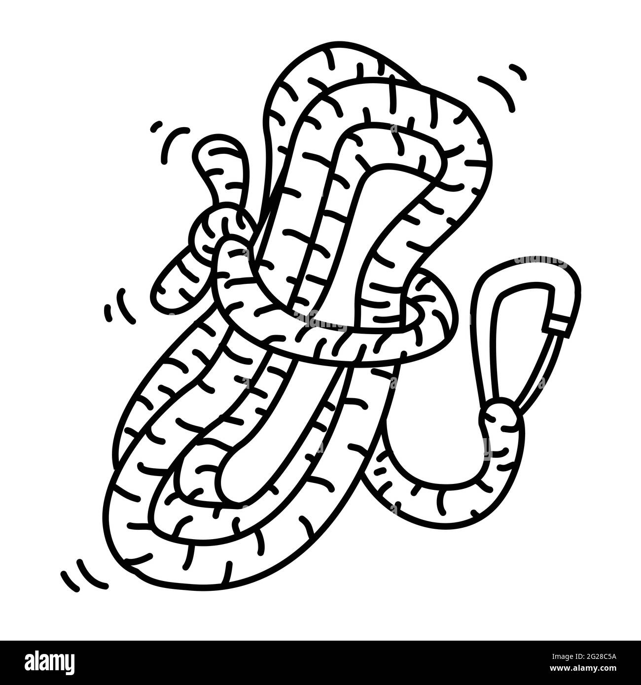 Hiking adventure rope ,trip,travel,camping. hand drawn icon design ...