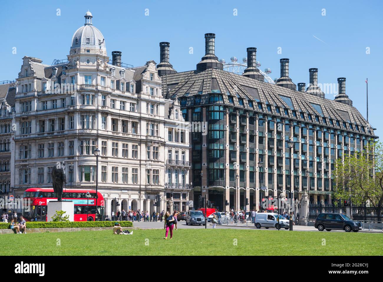 Portcullis House parliamentary offices as viewed from Parliament Square ...