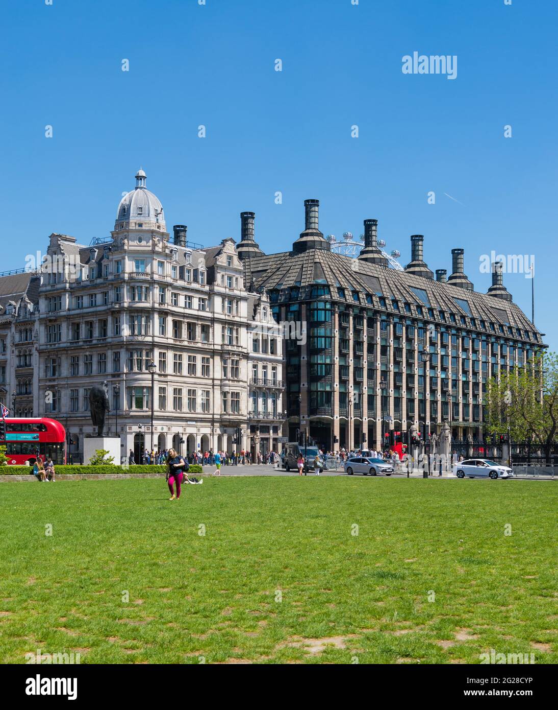 Portcullis House parliamentary offices as viewed from Parliament Square ...