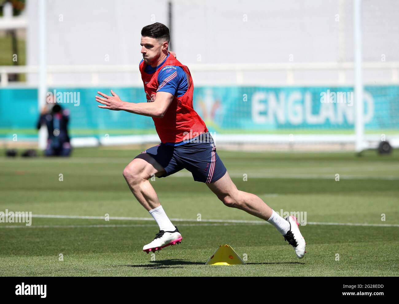 England's Declan Rice during the training session at St George's Park ...