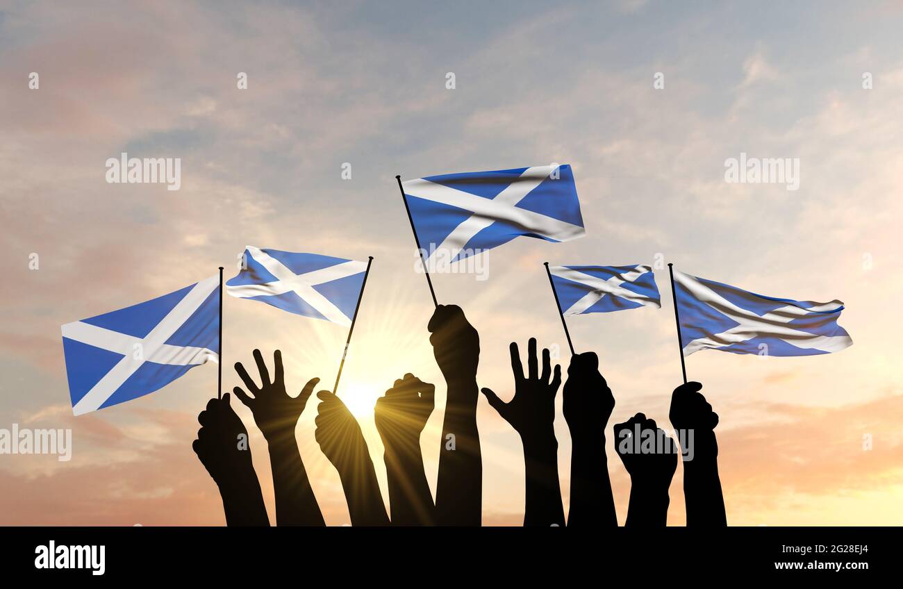 Scottish Flag Waving