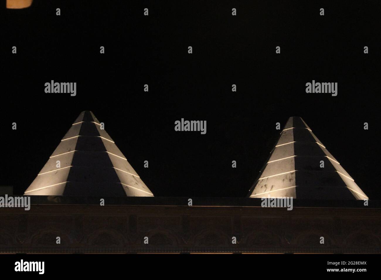 night and pyramid shaped domes Stock Photo - Alamy