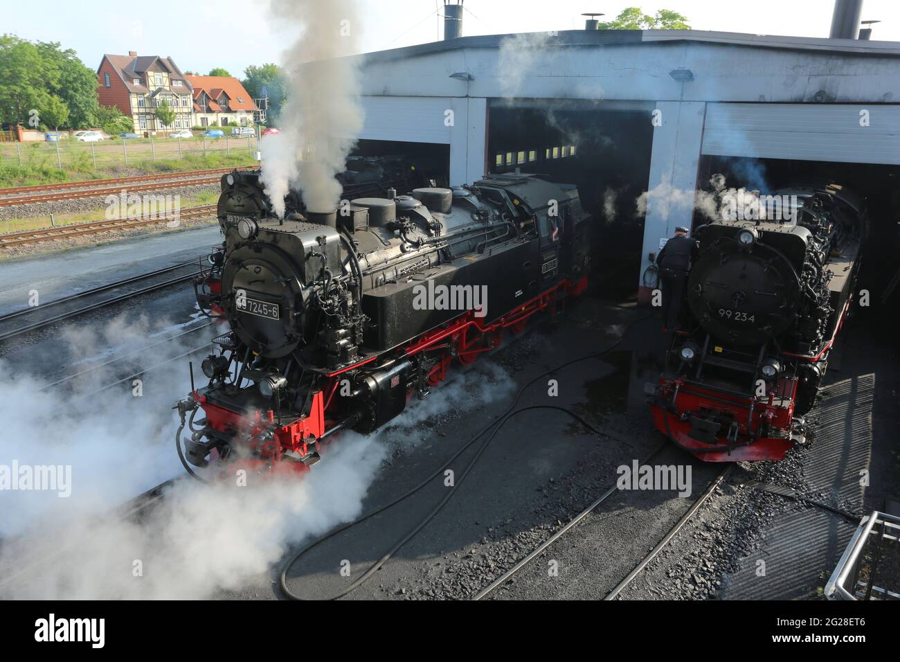 Wernigerode, Germany. 09th June, 2021. Steam locomotives of the Harzer ...