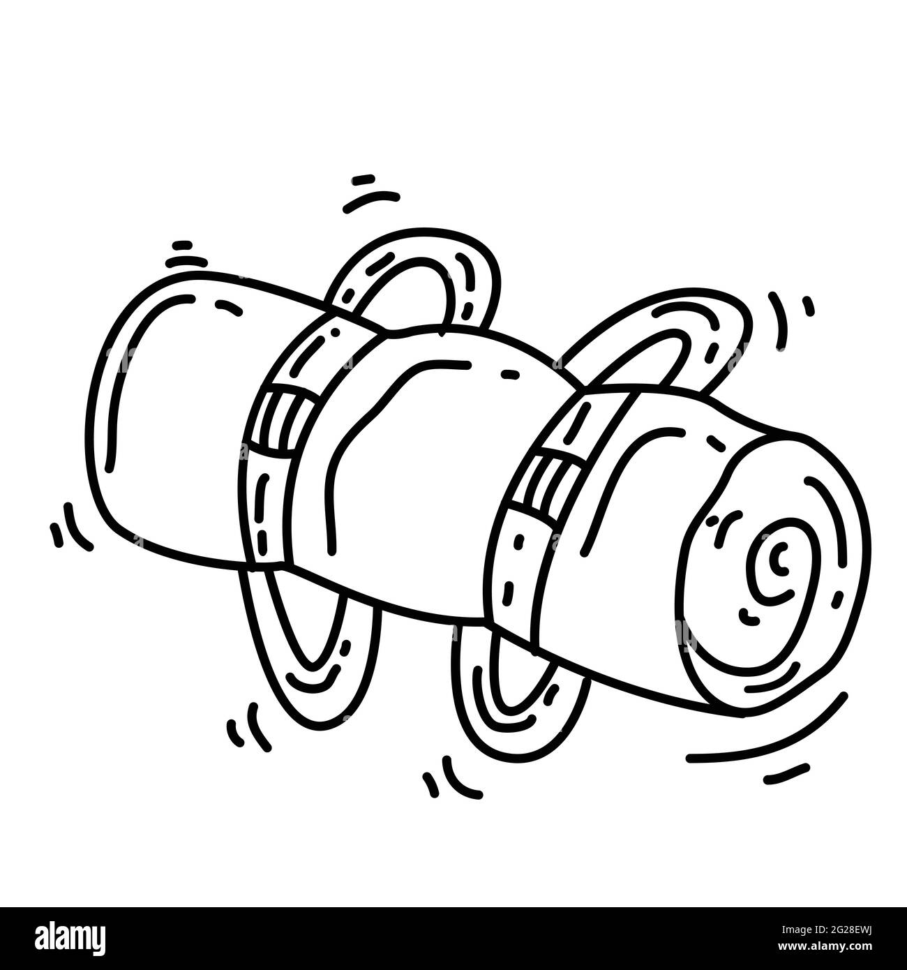 Hiking adventure mat ,trip,travel,camping. hand drawn icon design ...