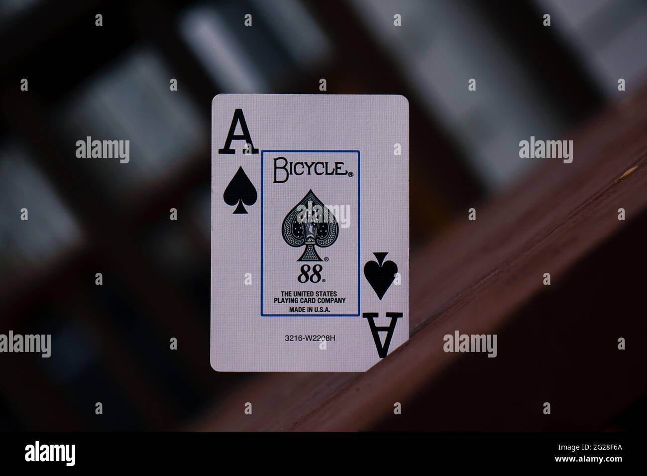 TIGARD, UNITED STATES - Feb 21, 2021: Photo of playing card stuck in ...