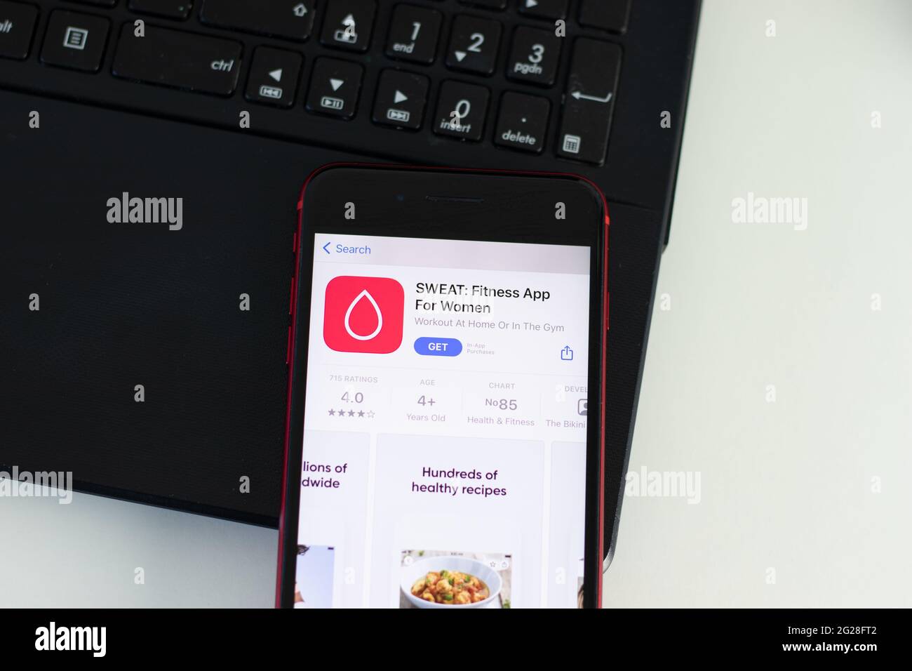 New York, USA - 1 June 2021: SWEAT Fitness App for Women mobile app ...