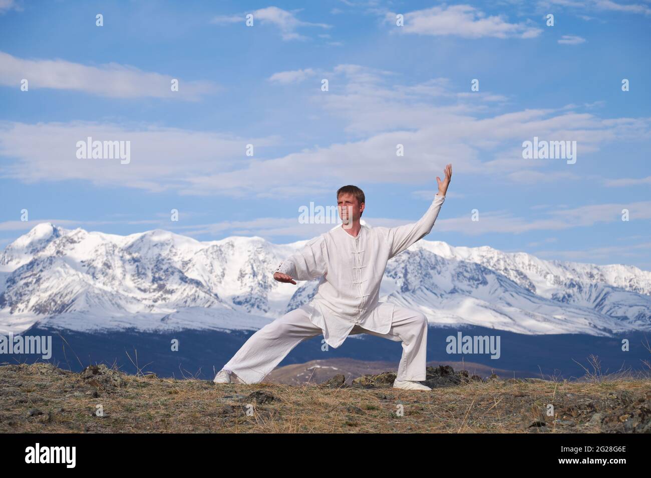 Qigong gymnastics in nature wushu hi-res stock photography and images ...