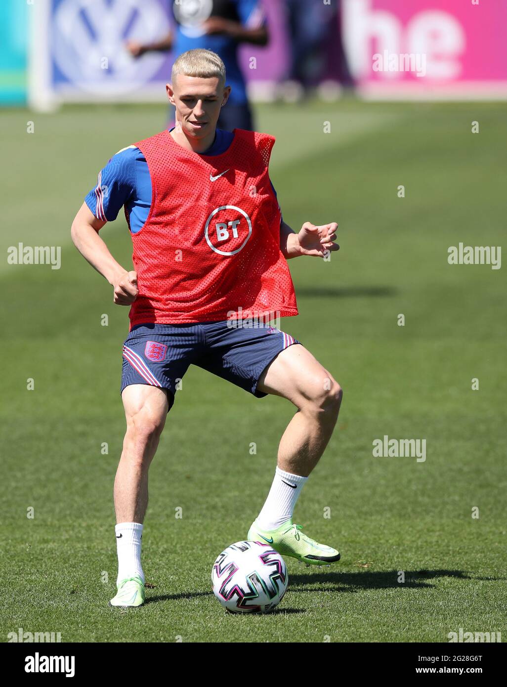 England's Phil Foden during the training session at St George's Park ...