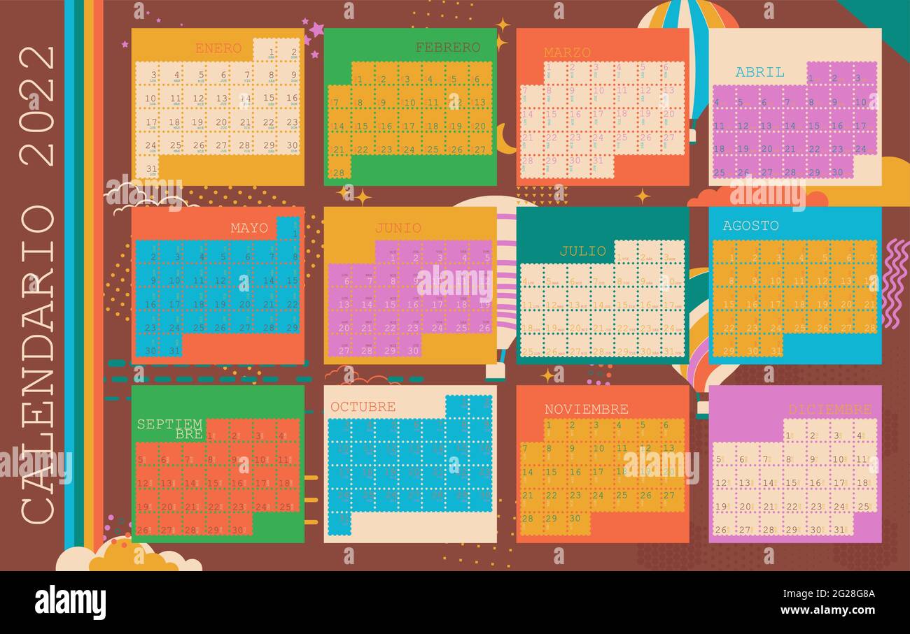 2022 calendar spanish hi-res stock photography and images - Alamy