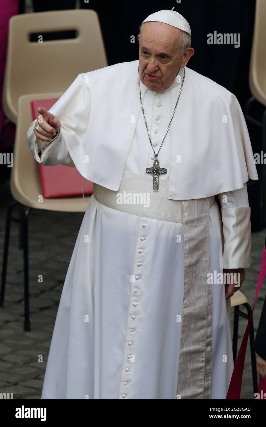 June 9, 2021 - Vatican City (Holy See) POPE FRANCIS during his ...