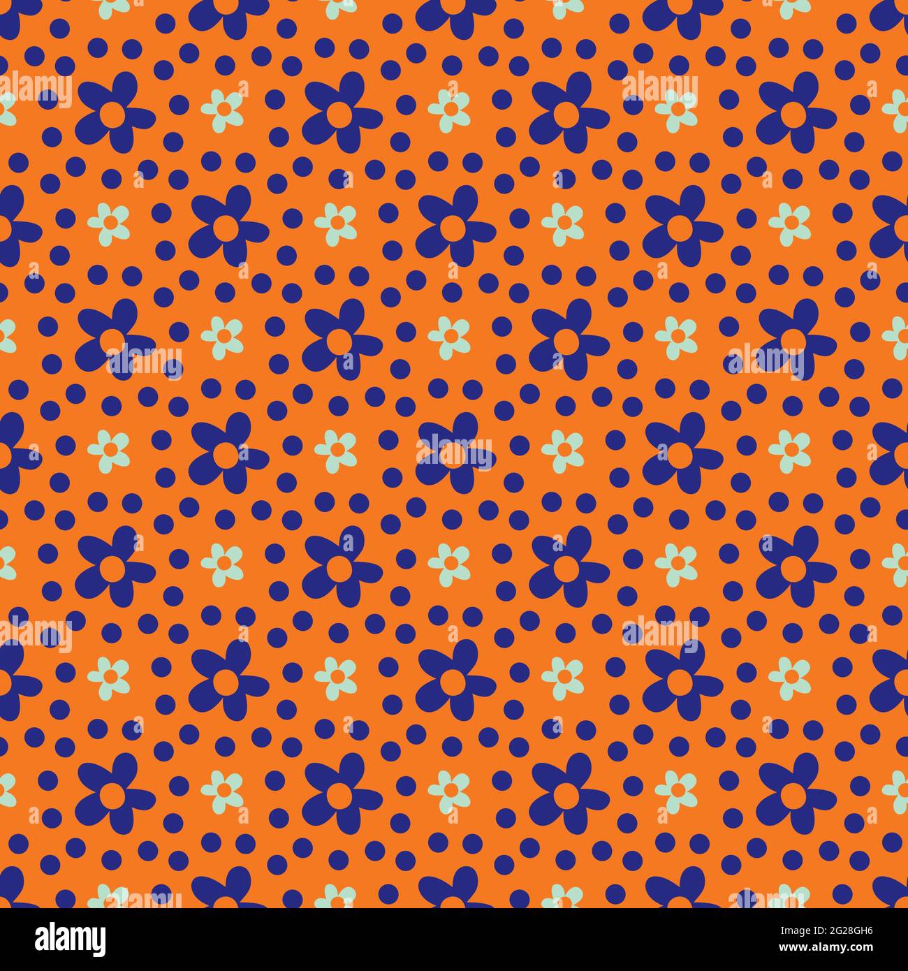 Ditzy vector tiny flowers seamless pattern background. Simple geometric ...