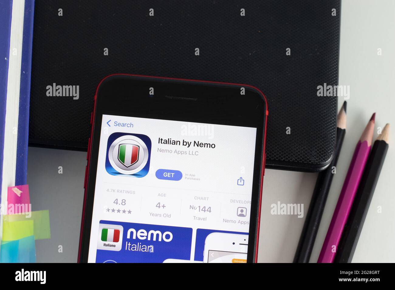 New York, USA - 1 June 2021: Italian by Nemo mobile app logo on phone ...