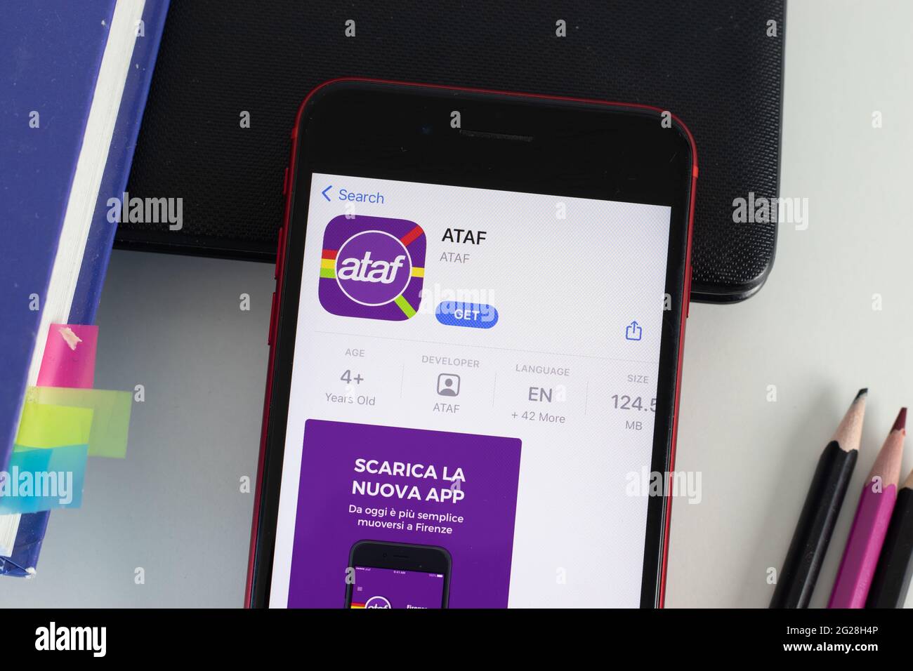 New York, USA - 1 June 2021: ATAF mobile app logo on phone screen ...