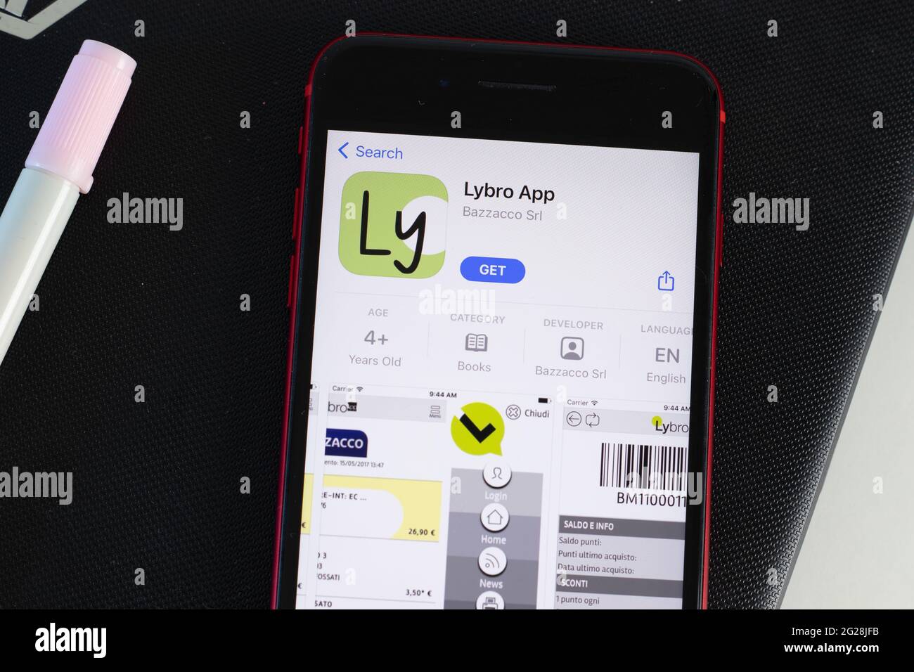 New York, USA - 1 June 2021: Lybro App mobile app logo on phone screen ...