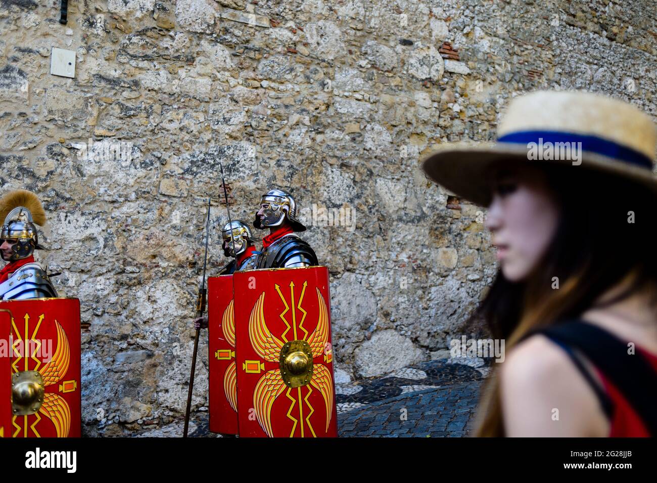 Roman parade in Lisbon Stock Photo - Alamy