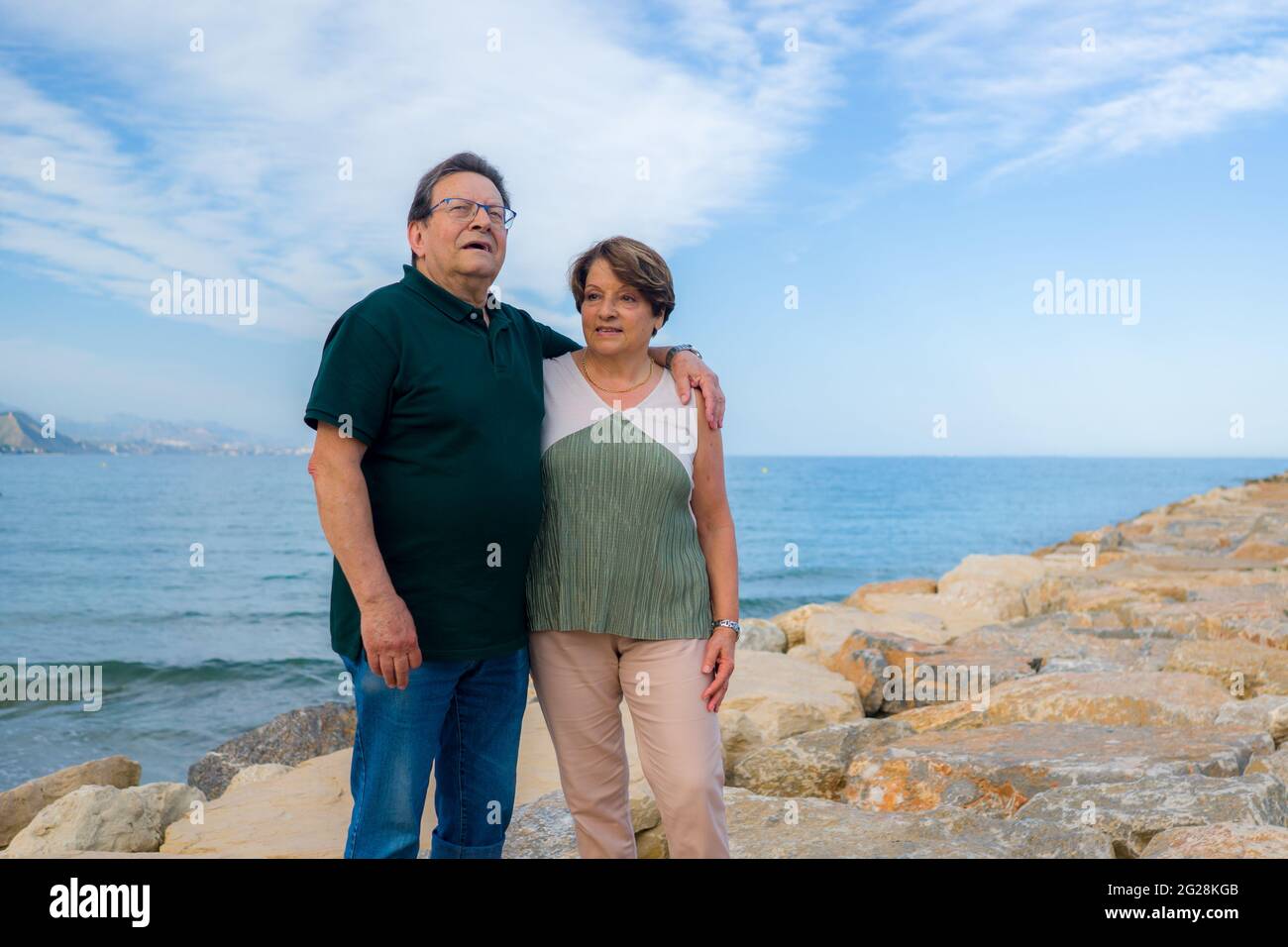 lifestyle portrait of loving happy and sweet mature couple - senior ...