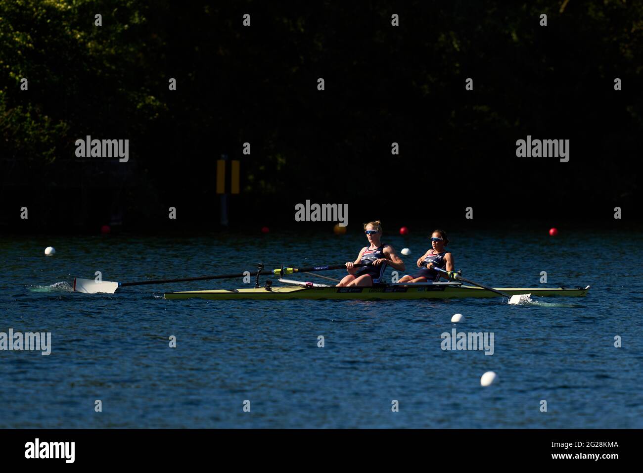 Great Britain's Polly Swann and Helen Glover during the Team GB Tokyo ...