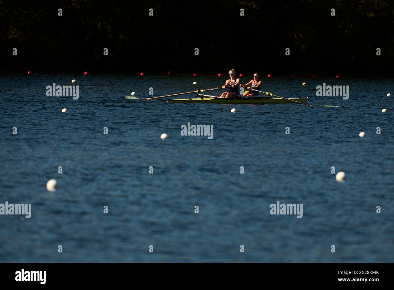 Great Britain's Polly Swann and Helen Glover during the Team GB Tokyo ...