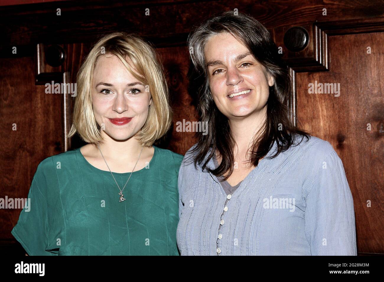New York, NY, USA. 17 July, 2012. Sarah Goldberg, Pam MacKinnon at the ...