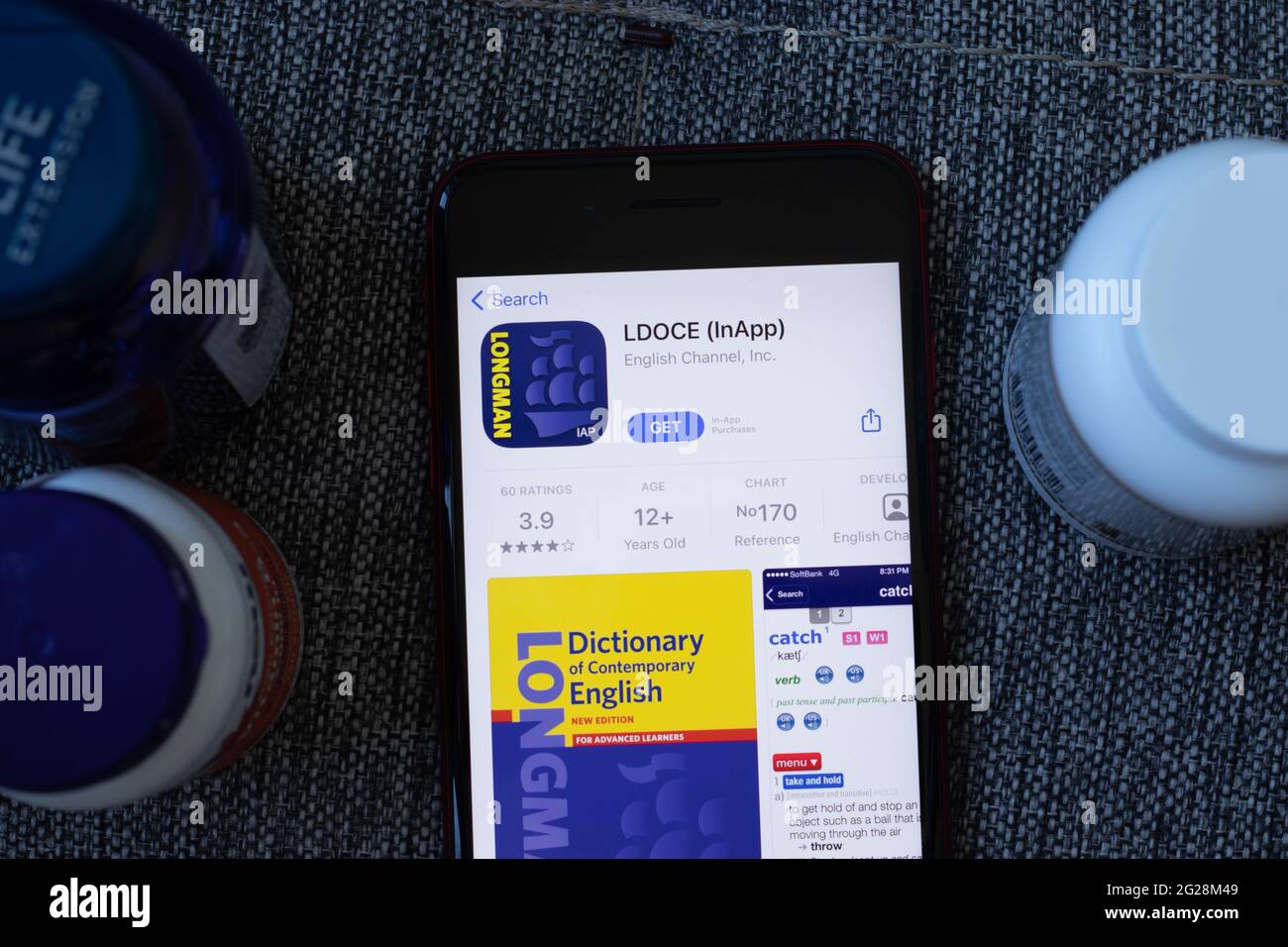 New York, USA - 1 June 2021: LDOCE (InApp) mobile app logo on phone ...