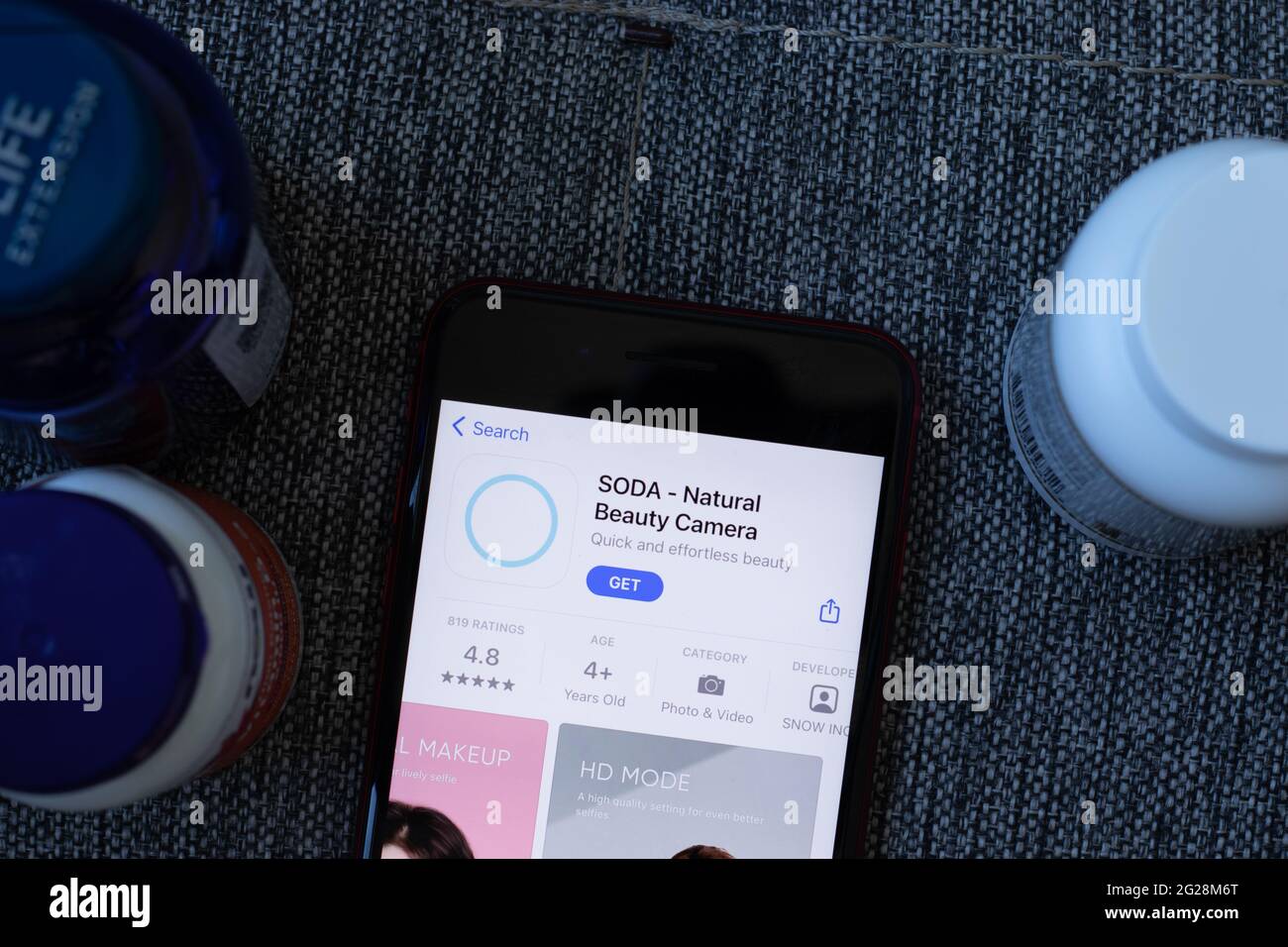 New York, USA - 1 June 2021: SODA - Natural Beauty Camera mobile app ...