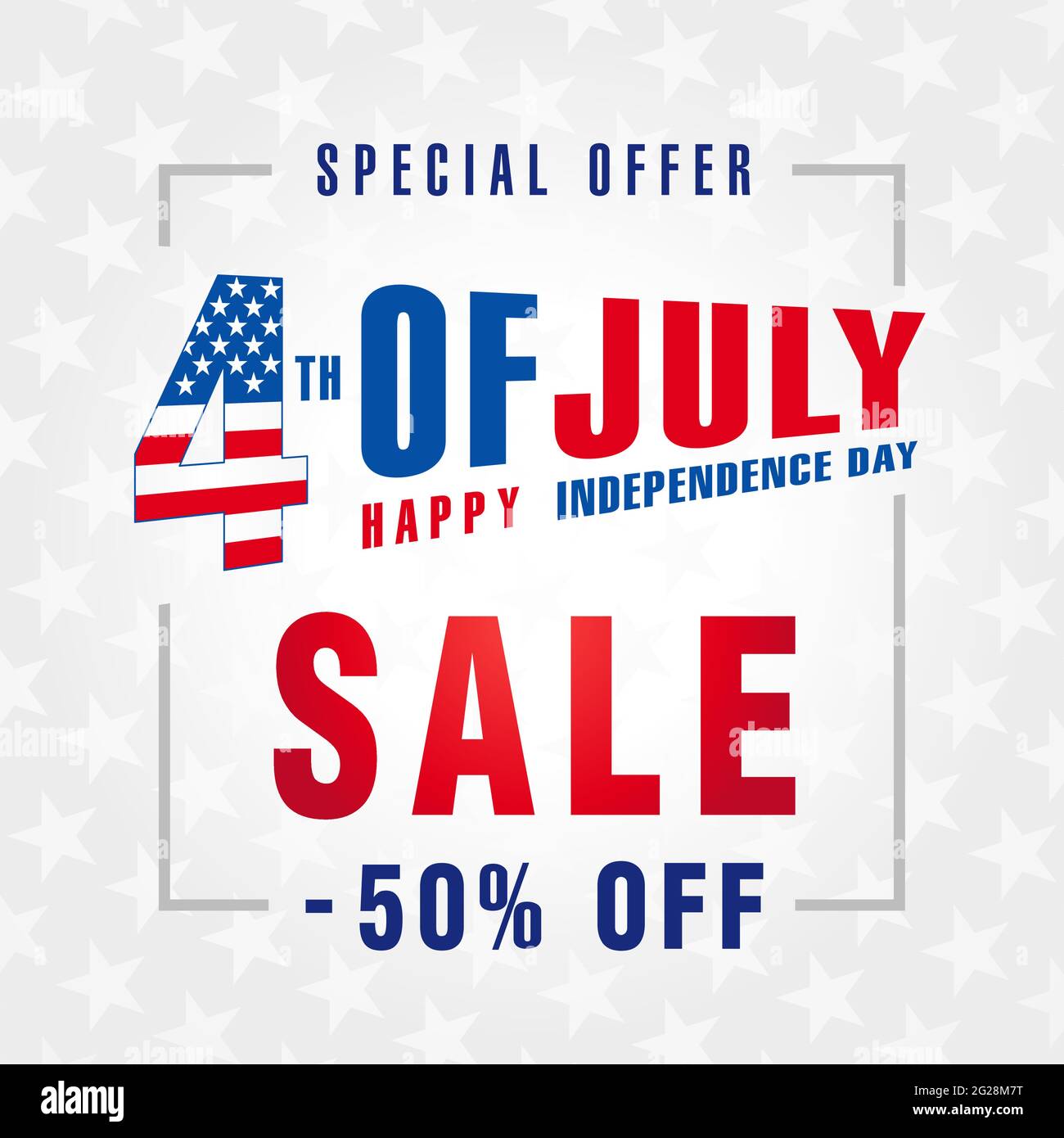 Happy Independence Day USA creative banner. Isolated abstract graphic ...