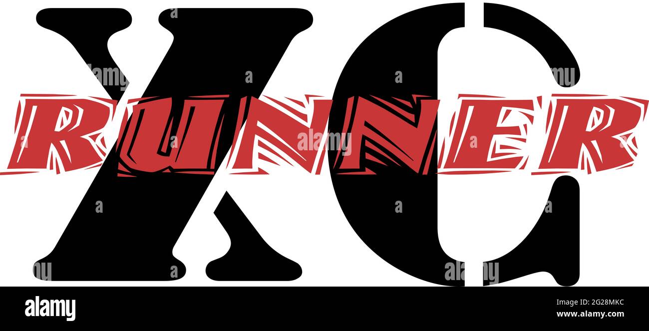 The letters X and C with the word Runner in red going through the ...