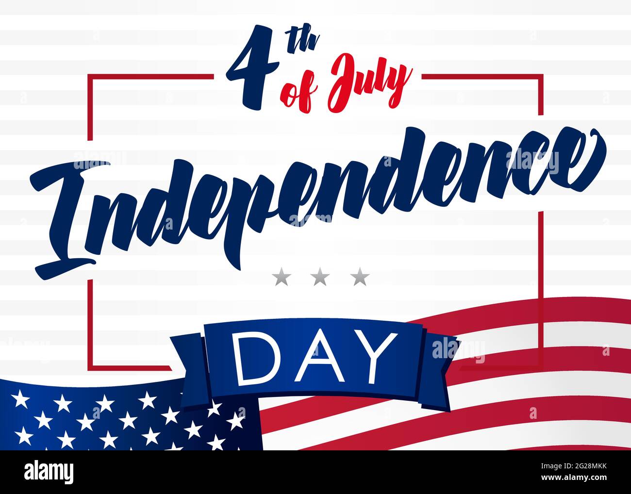 Happy Independence Day USA creative banner. Isolated abstract graphic ...