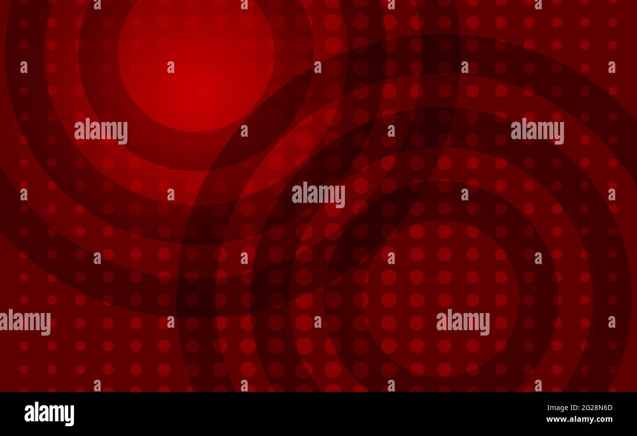 Dark red modern technology digital background with circles and dots ...