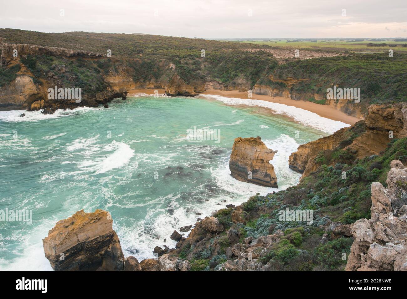 Beach and Coastline of the Great Ocean Road, Victoria Australia Stock ...