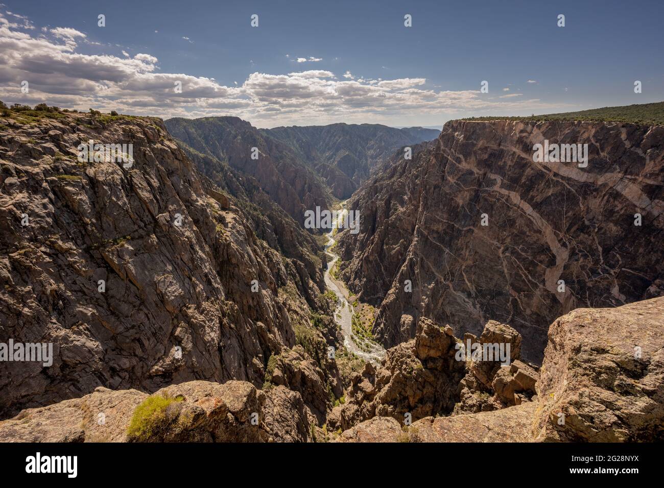 The Painted Wall And Gunnison River In Black Canyon of the Gunnison ...