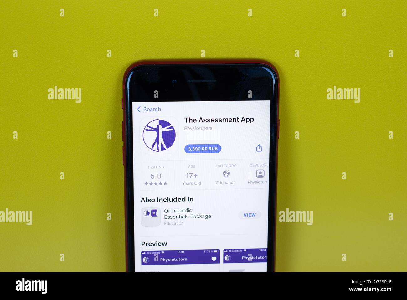 New York, USA - 1 June 2021: The Assessment App mobile app logo on ...