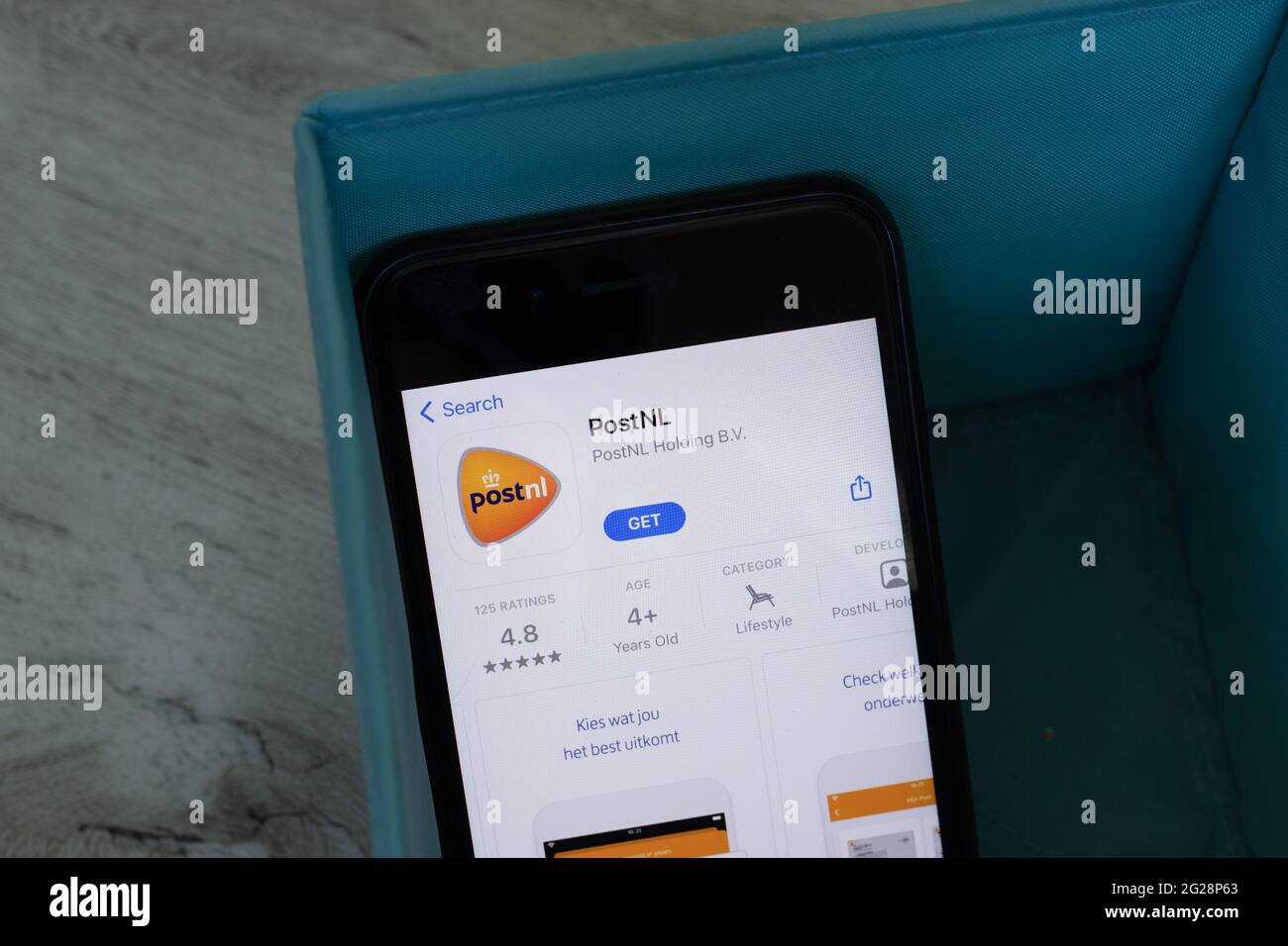 New York, USA - 1 June 2021: PostNL mobile app logo on phone screen ...