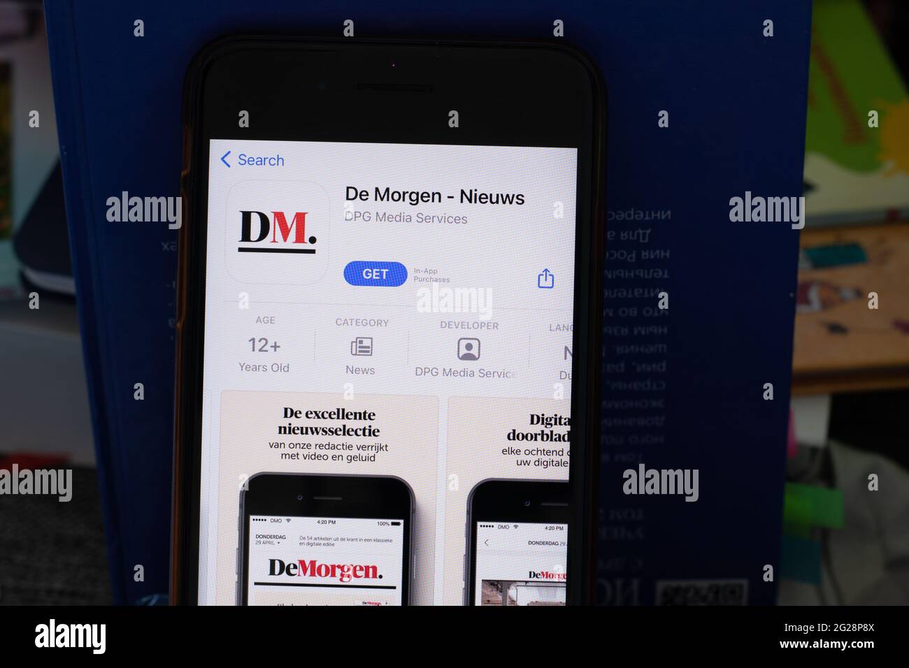 New York, USA - 1 June 2021: De Morgen - Nieuws mobile app logo on ...