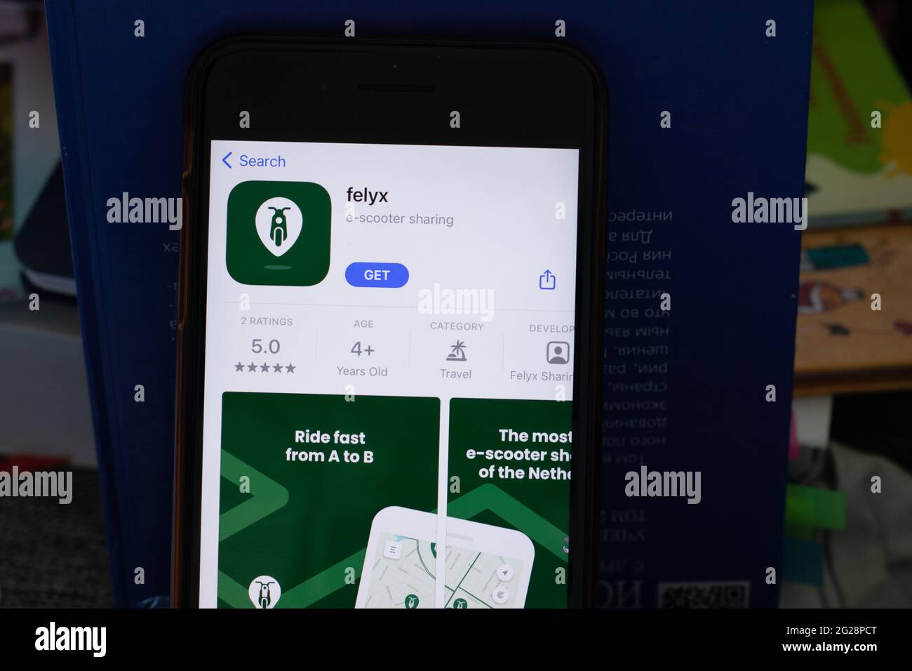 New York, USA - 1 June 2021: felyx mobile app logo on phone screen ...