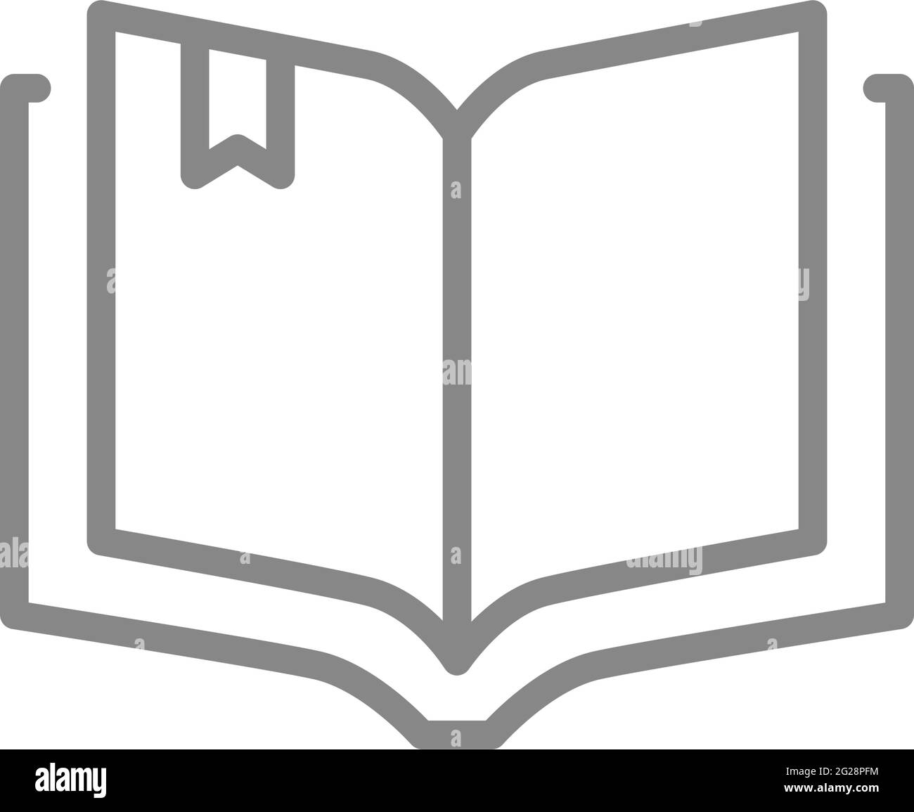 Open book line icon. E-book, encyclopedia, online library symbol Stock ...