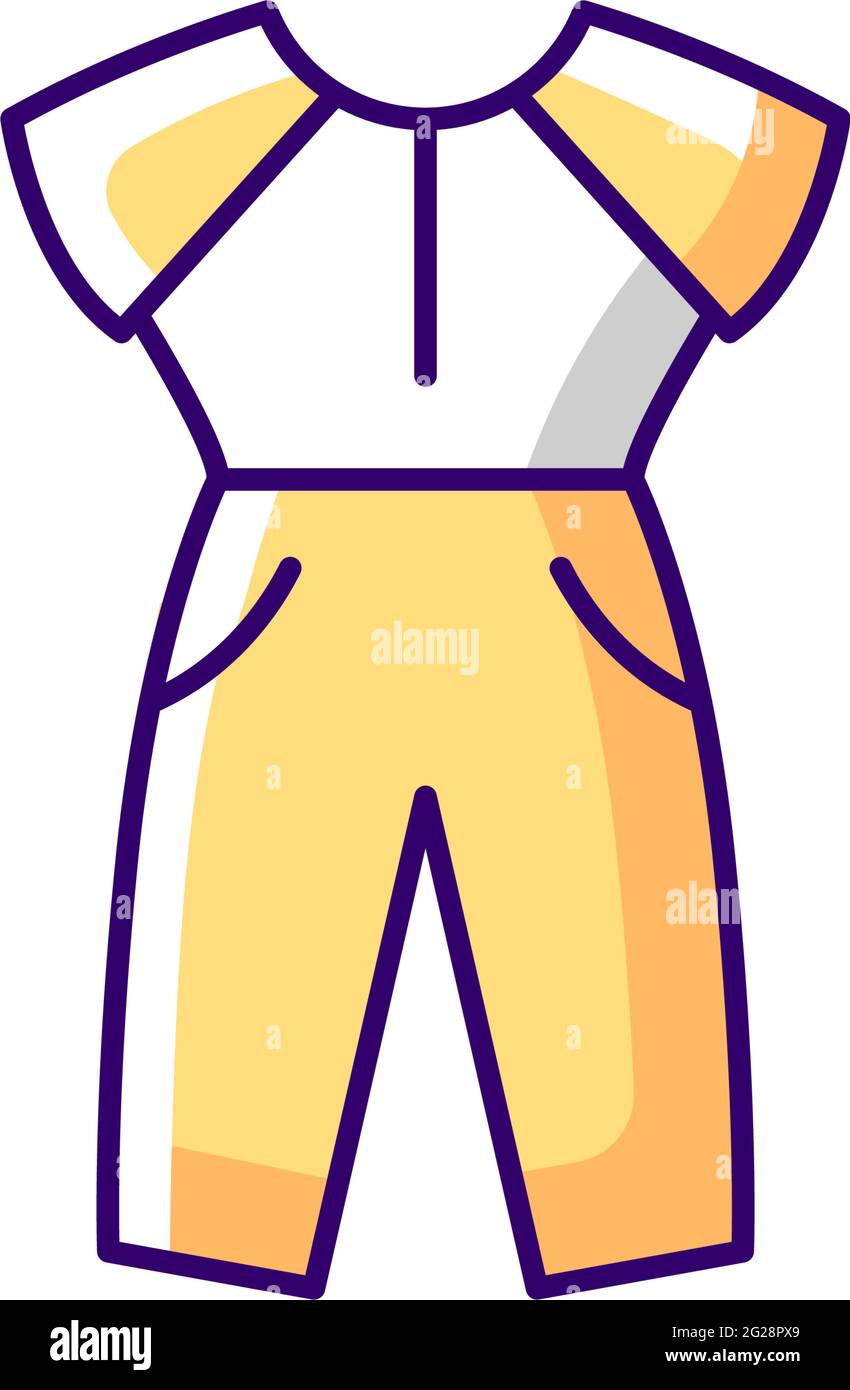 Jumpsuit RGB color icon Stock Vector Image & Art - Alamy
