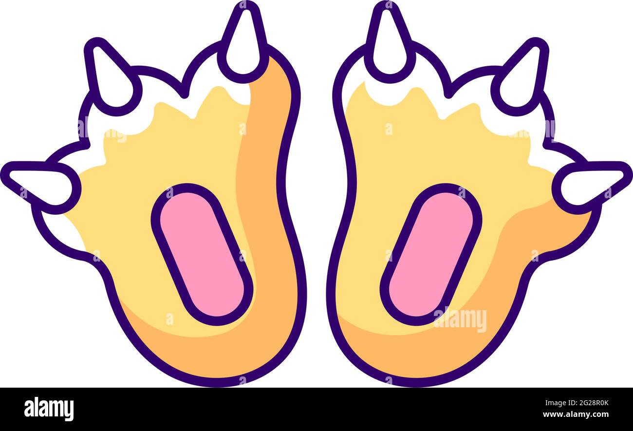 Funny slippers yellow RGB color icon Stock Vector Image & Art - Alamy