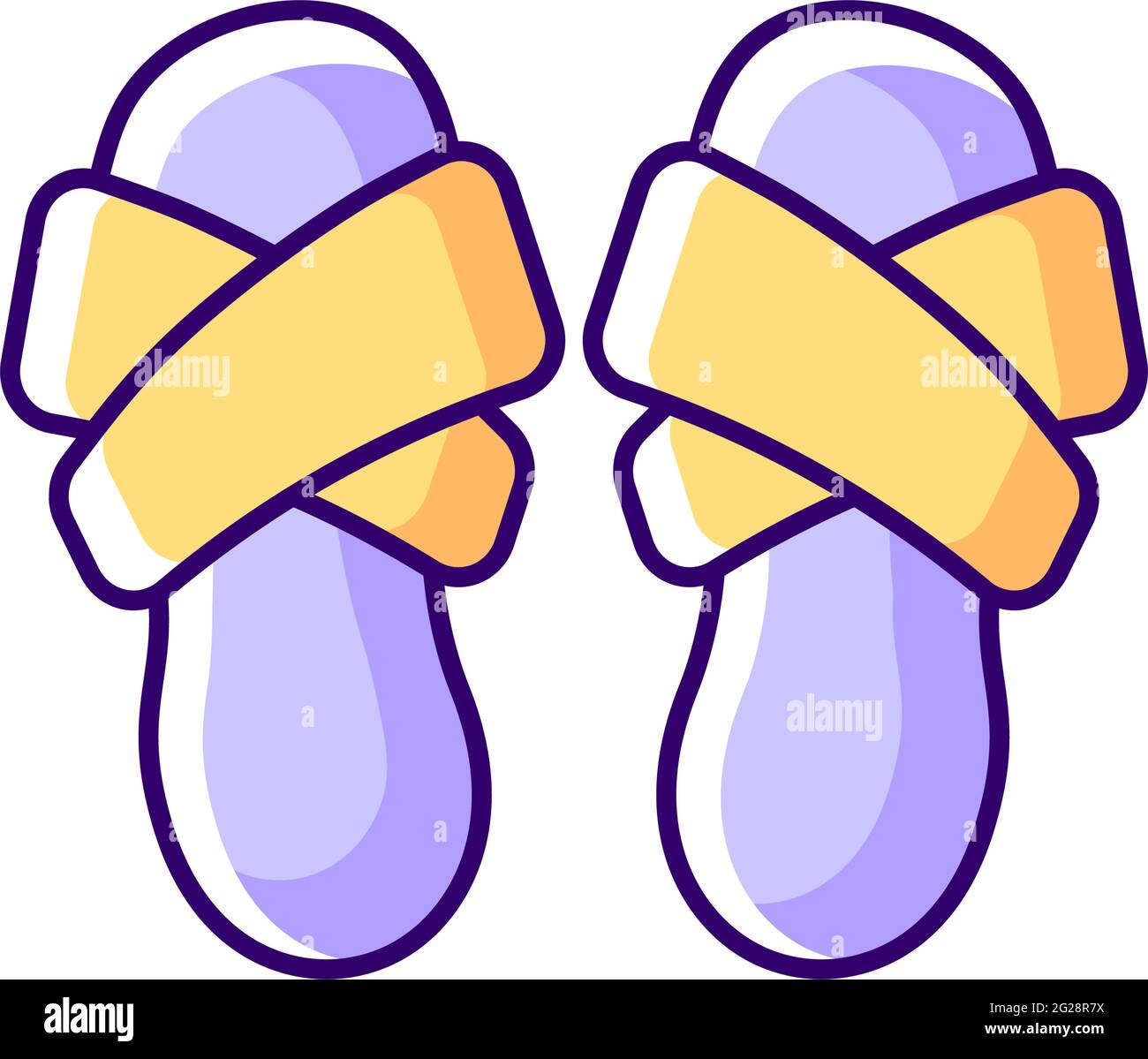 Cross band slippers RGB color icon Stock Vector Image & Art - Alamy