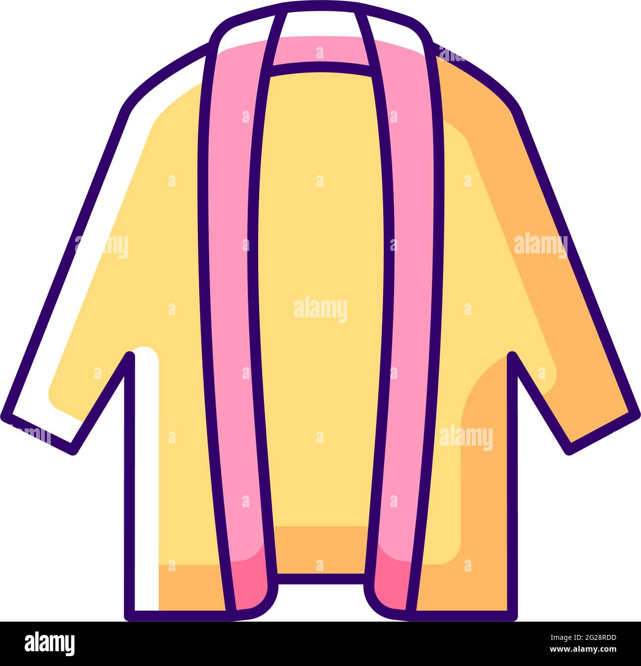 Long cardigan yellow RGB color icon Stock Vector Image & Art - Alamy