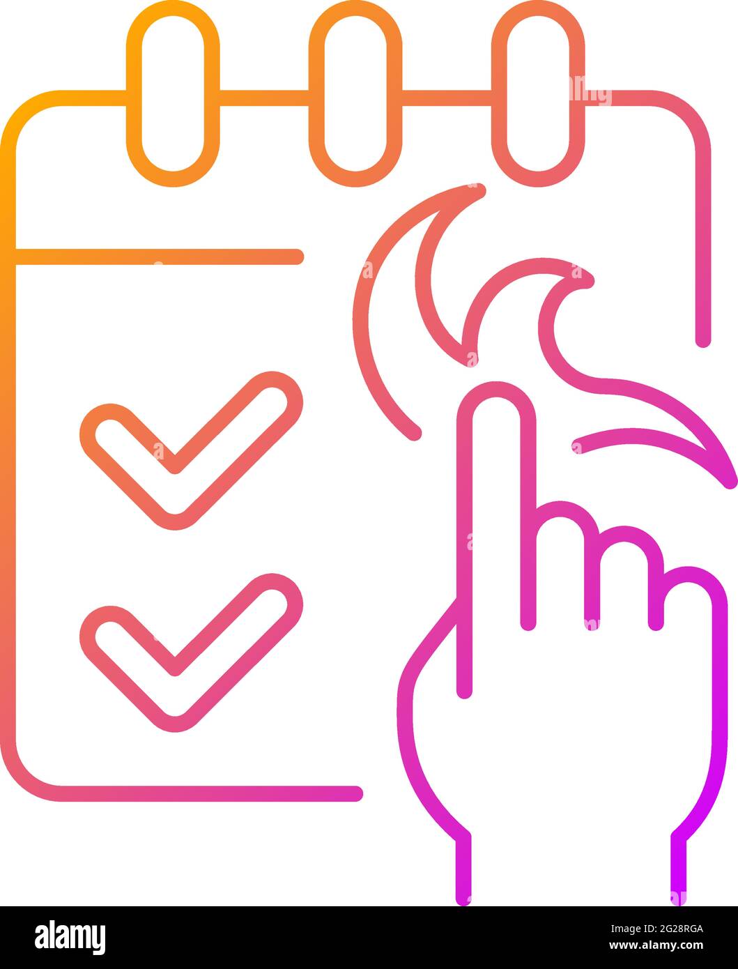 No booking required gradient linear vector icon Stock Vector Image ...