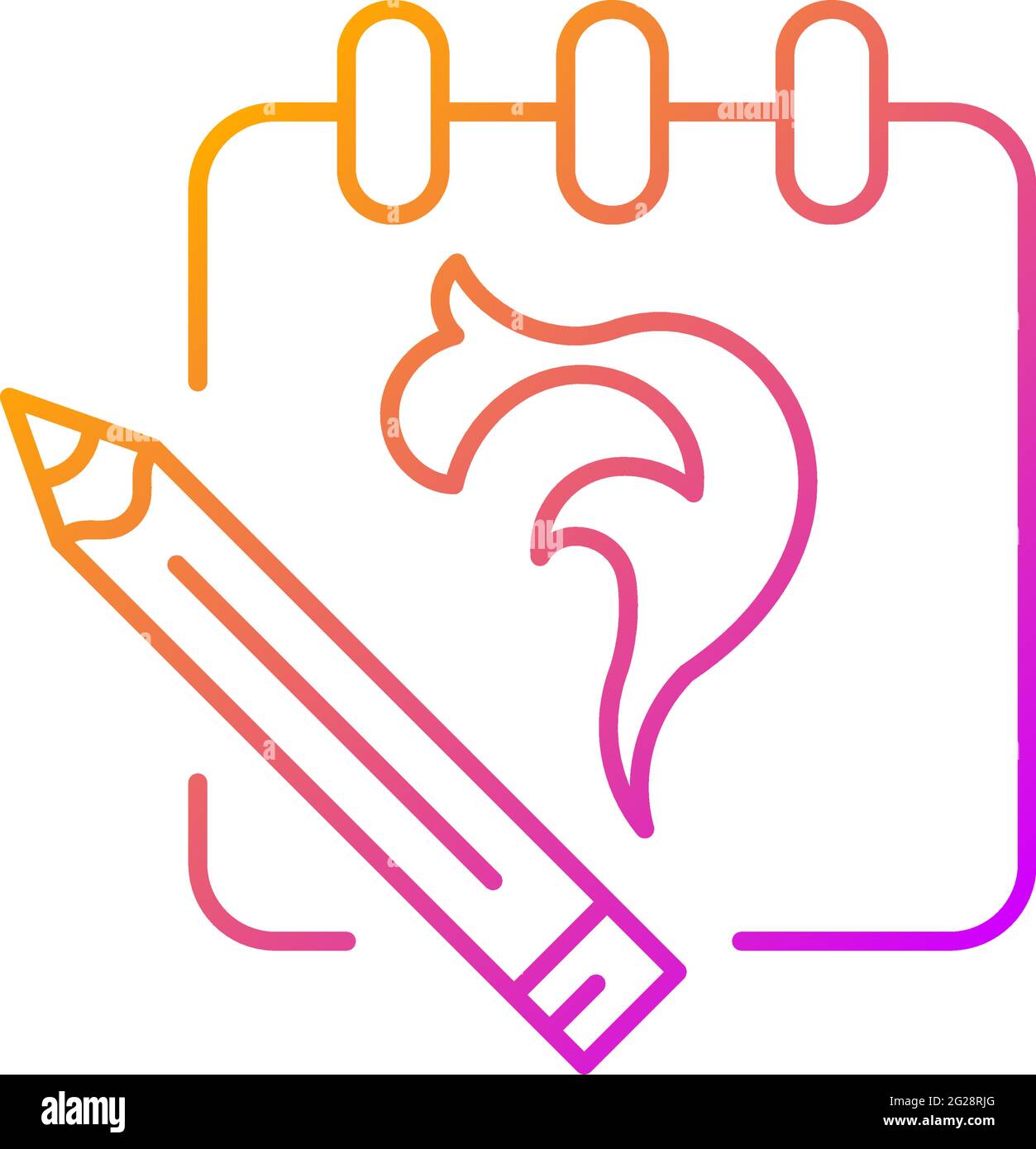 Sketch gradient linear vector icon Stock Vector Image & Art - Alamy