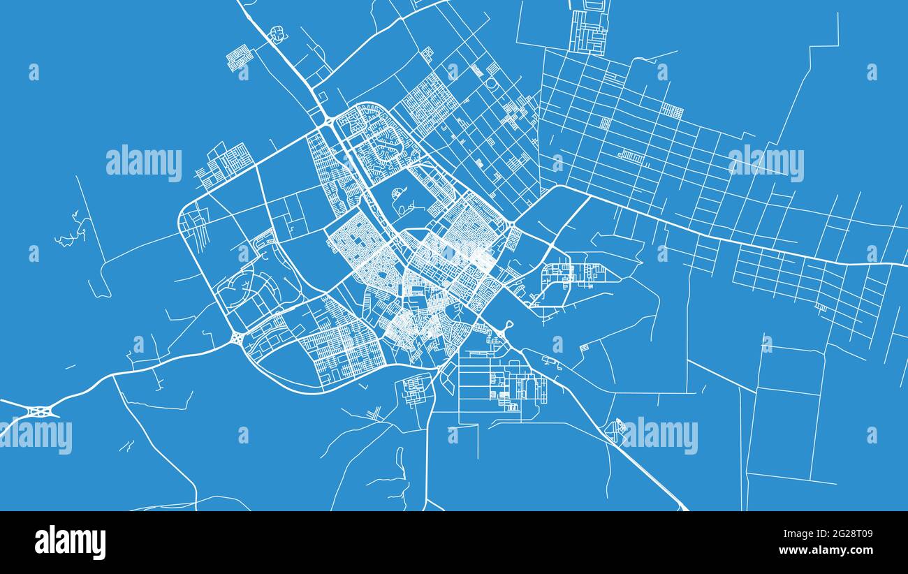Urban vector city map of Tabuk, Saudi Arabia, Middle East Stock Vector ...