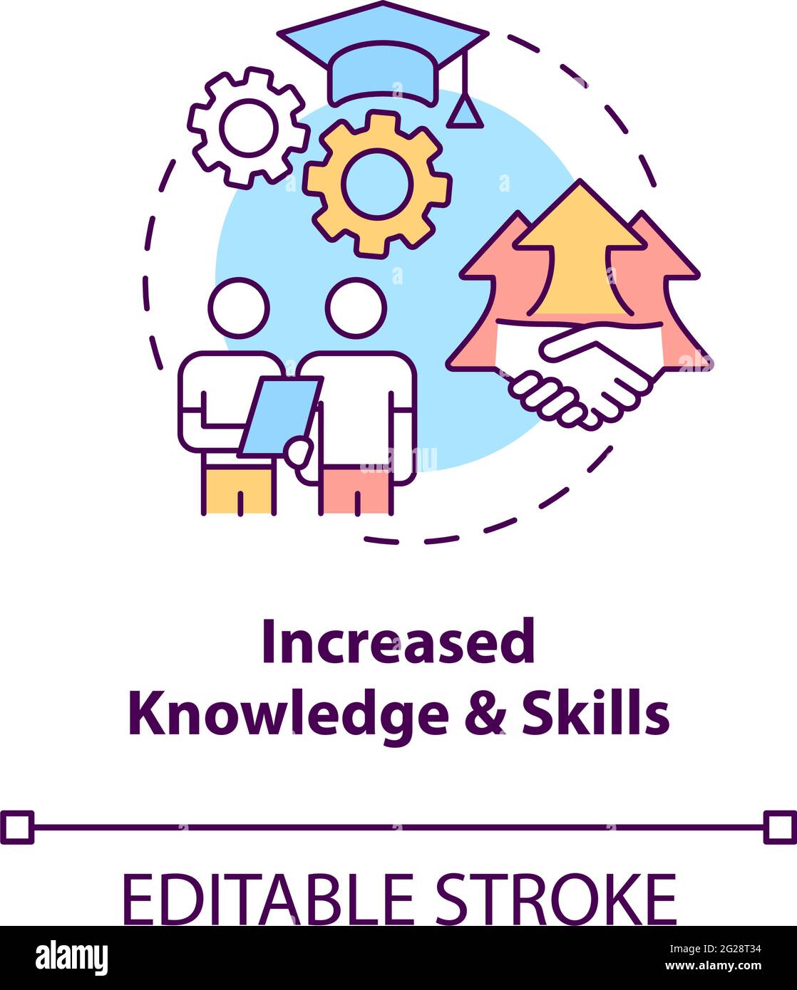 Increased knowledge and skills concept icon Stock Vector Image & Art ...