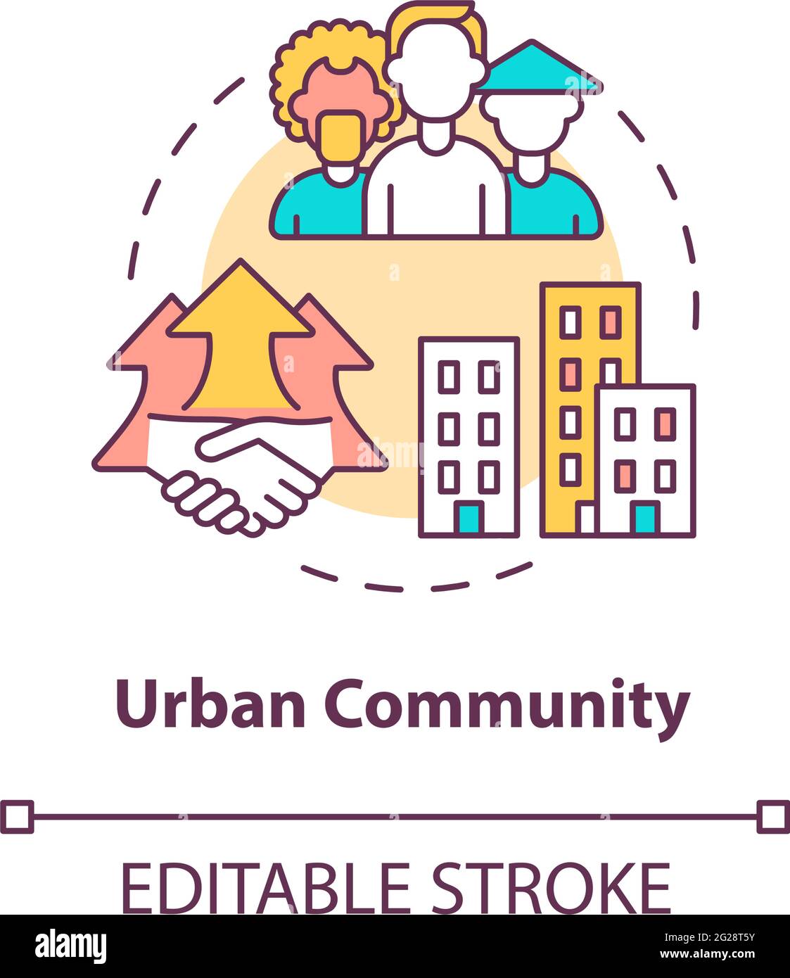 Urban community concept icon Stock Vector Image & Art - Alamy