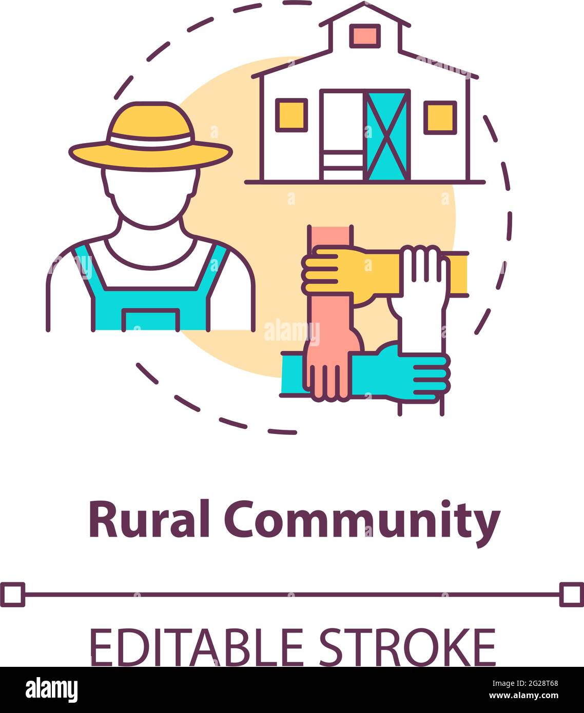 Rural community concept icon Stock Vector Image & Art - Alamy